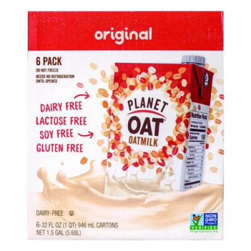 Planet Oat Original Oat Milk Cartons, 32 oz Carton, 6/Carton (22002375 ...