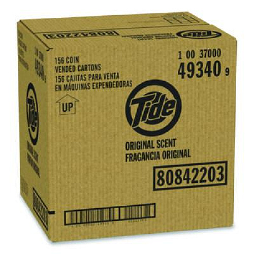 Tide Coin Vend Powder Laundry Detergent, HE Compatible, 1.1 oz, 156 ...