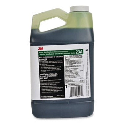 3M Neutral Quat Disinfectant Cleaner Concentrate 23A, 0.5 gal Bottle, 4 ...