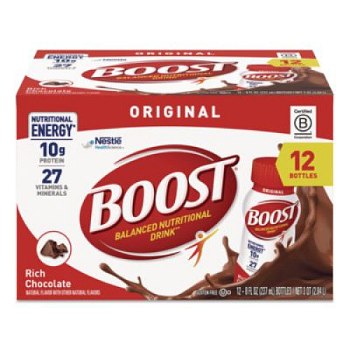 Boost Original Nutritional Drink, Rich Chocolate, 8 oz Bottle, 24 ...