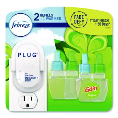 Febreze PLUG Air Freshener Warmer Starter Kit, Clear/White, with (2 ...